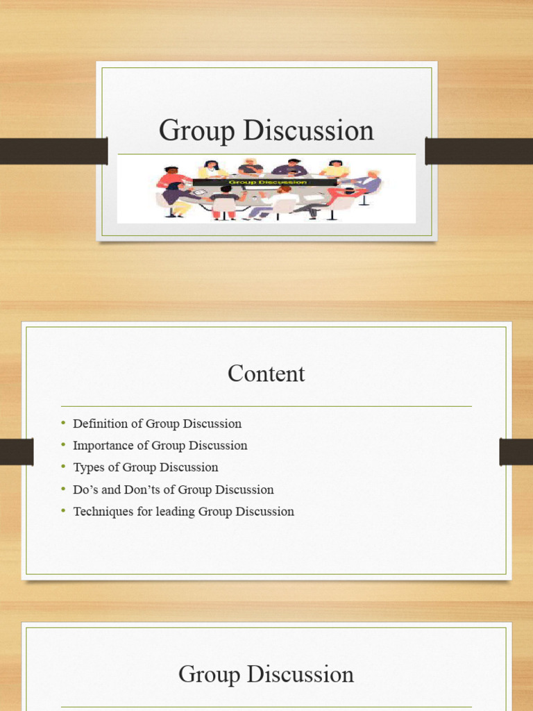 Group Discussion | PDF