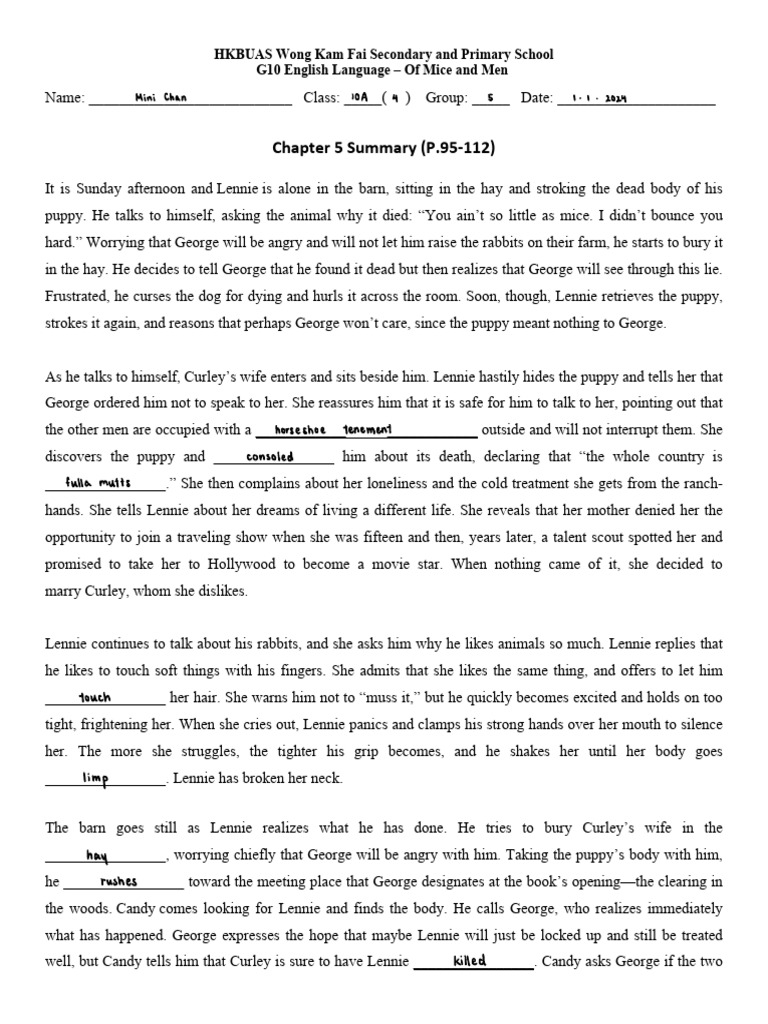 Chapter 5 Summary | PDF