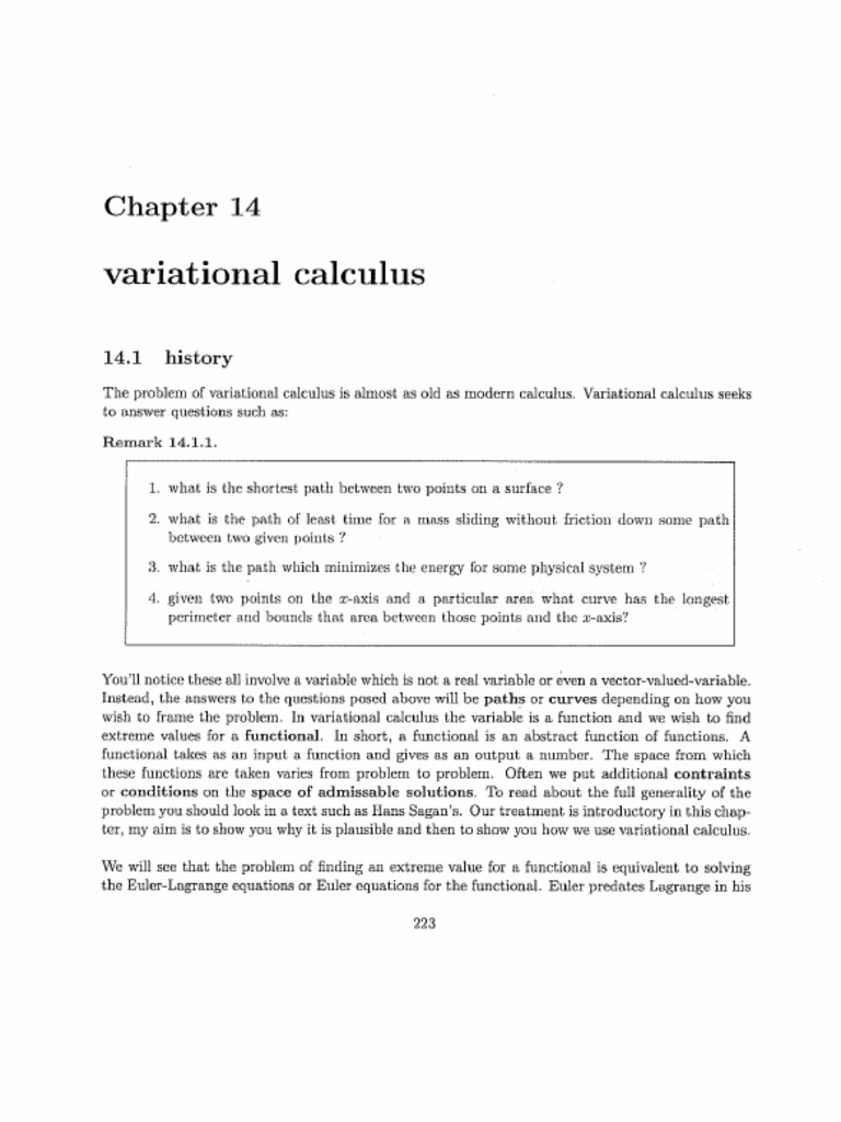 Chapter14 VariationalCalculus | PDF