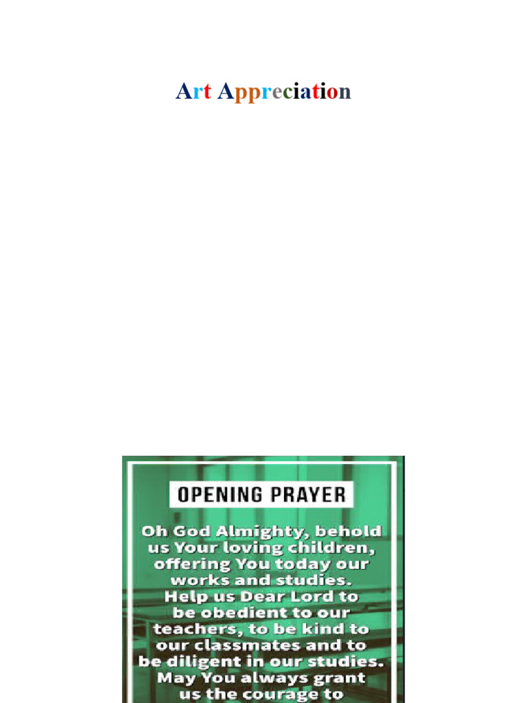 Lesson 2 Basic Assumptions, Functions and Nature of Arts | PDF ...