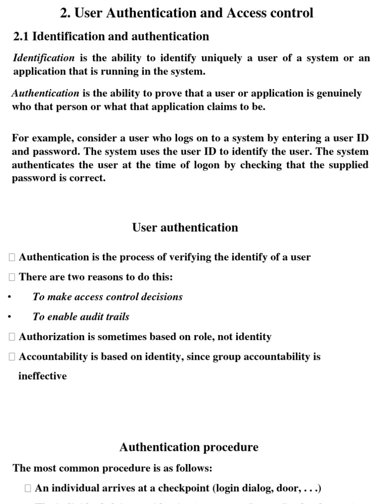 Nis Unit 2 | PDF | Password | Biometrics