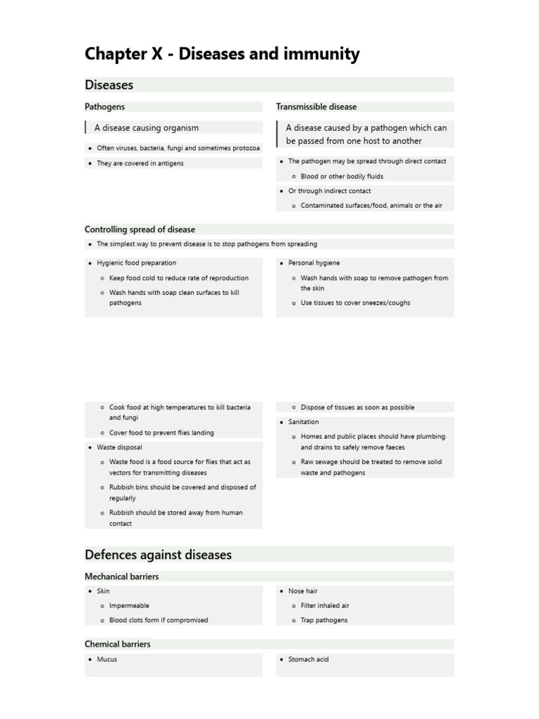 Chapter X - Diseases and Immunity | PDF | Immune System | Antibody