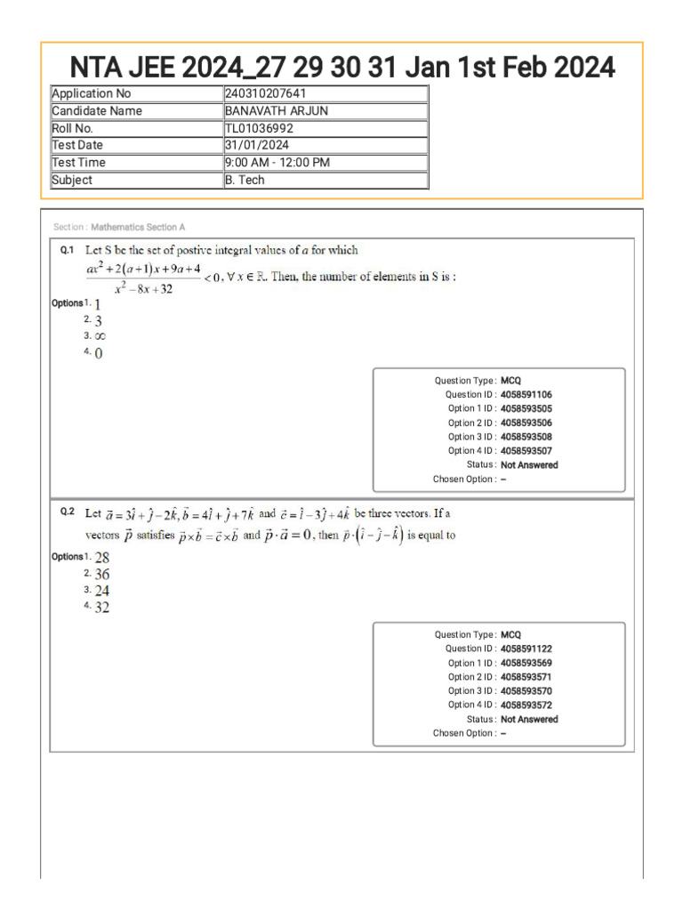 Arjun Response Sheet | PDF | Multiple Choice | Methodology