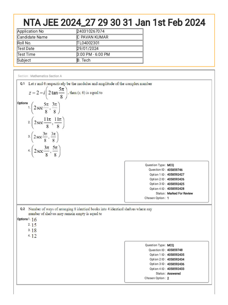 Pavan | PDF | Multiple Choice | Evaluation