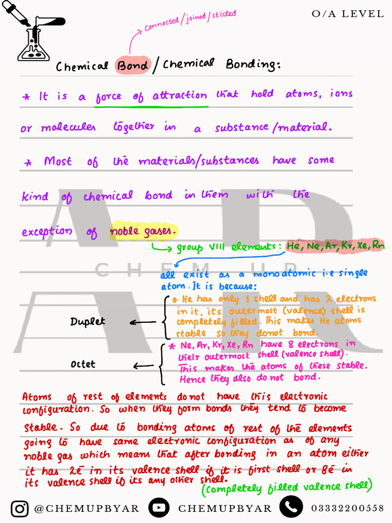 Chemical Bonding | PDF | Chemical Bond | Chemistry