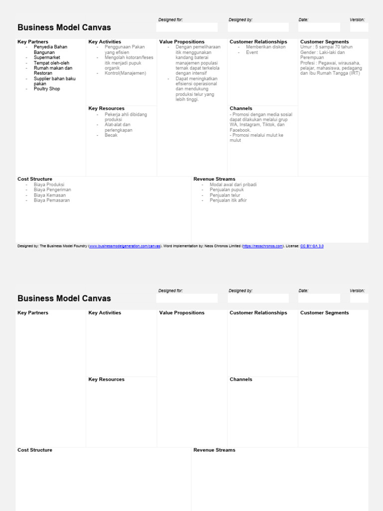 Business Model Canvas | PDF