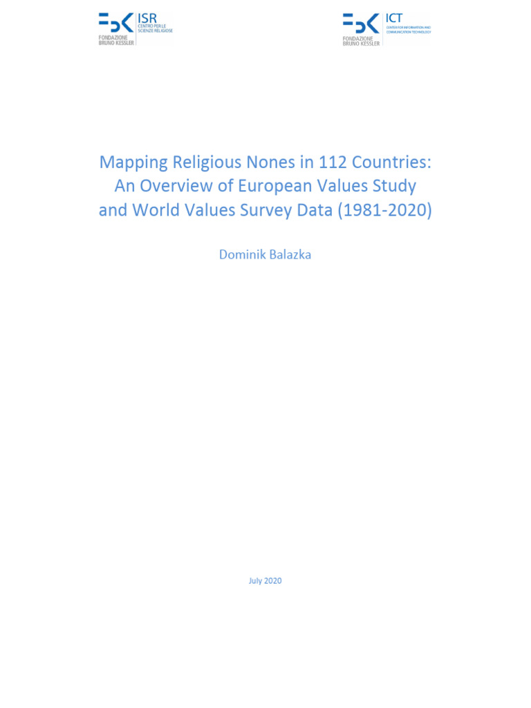 Mapping Religious Nones in 112 Countries Report | PDF | Irreligion