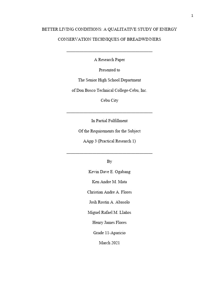 Better Living Conditions A Qualitative Study of Energy Conservation ... Better Living Conditions A Qualitative Study of Energy Conservation ...