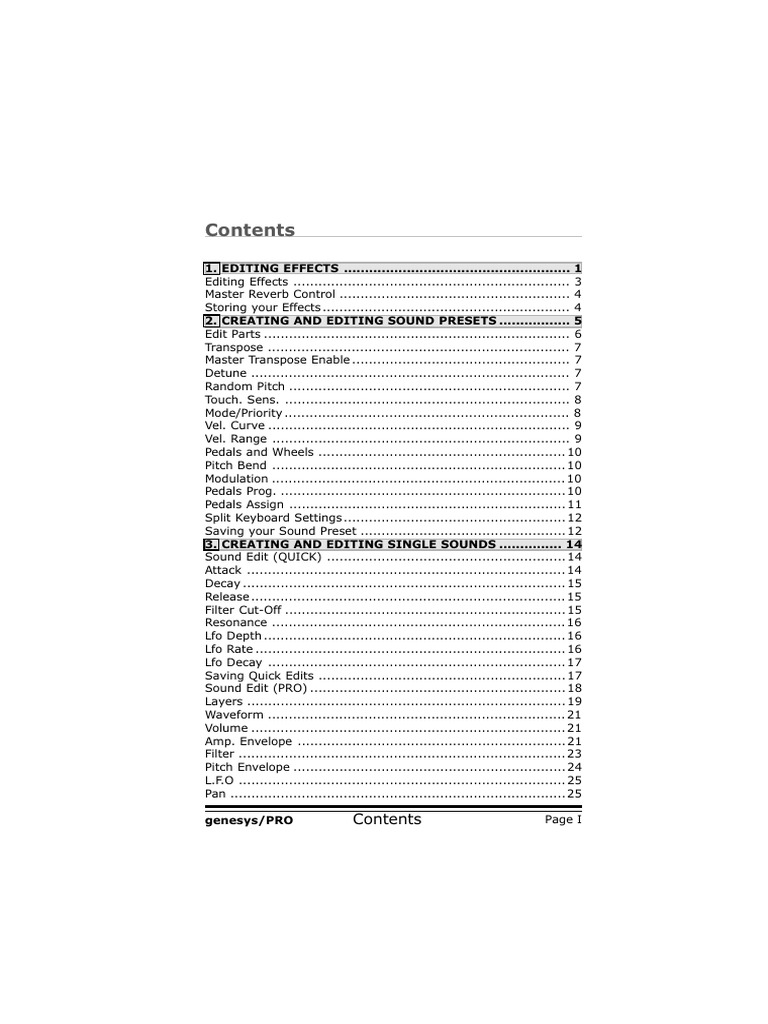 GEM Genesys Pro Creating Editing (Draft A) Owners Manual EN | PDF ...