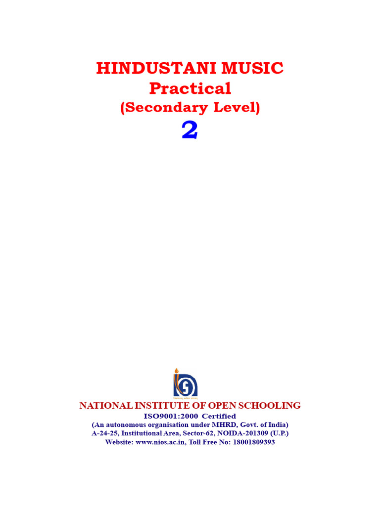 Hindustani Music for Students | PDF | Performing Arts | Classical And ...