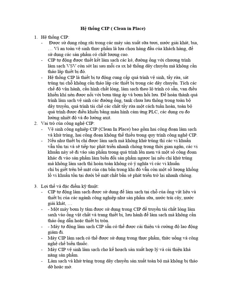 Tim Hieu He Thong Cip Trong Nha May Bia | PDF