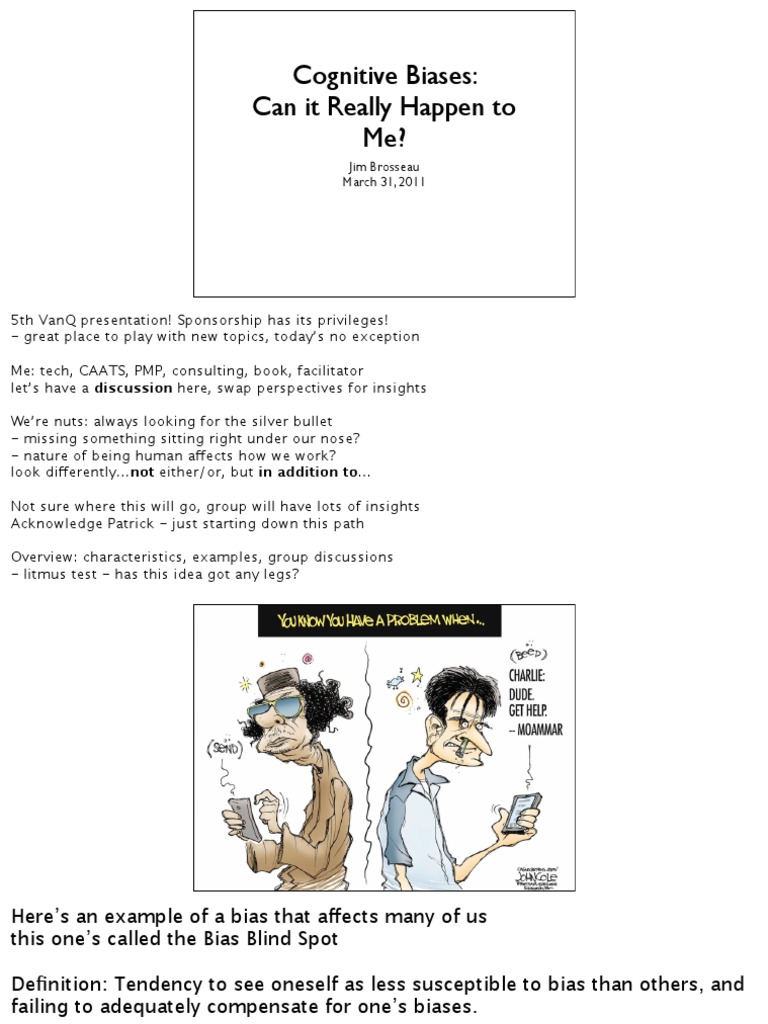 Cognitive Biases With Notes | PDF | Bias | Neuroscience