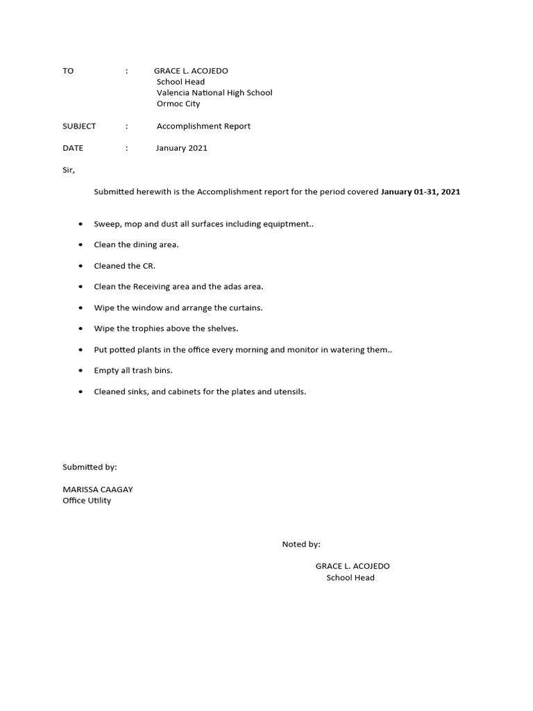 UTILITY-Guard-ACCOMPLISHMENT-REPORT | PDF