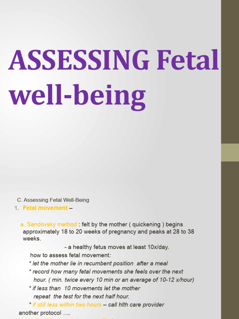 Sandovsky Method for Fetal Well-Being | PDF | Fetus | Anatomy