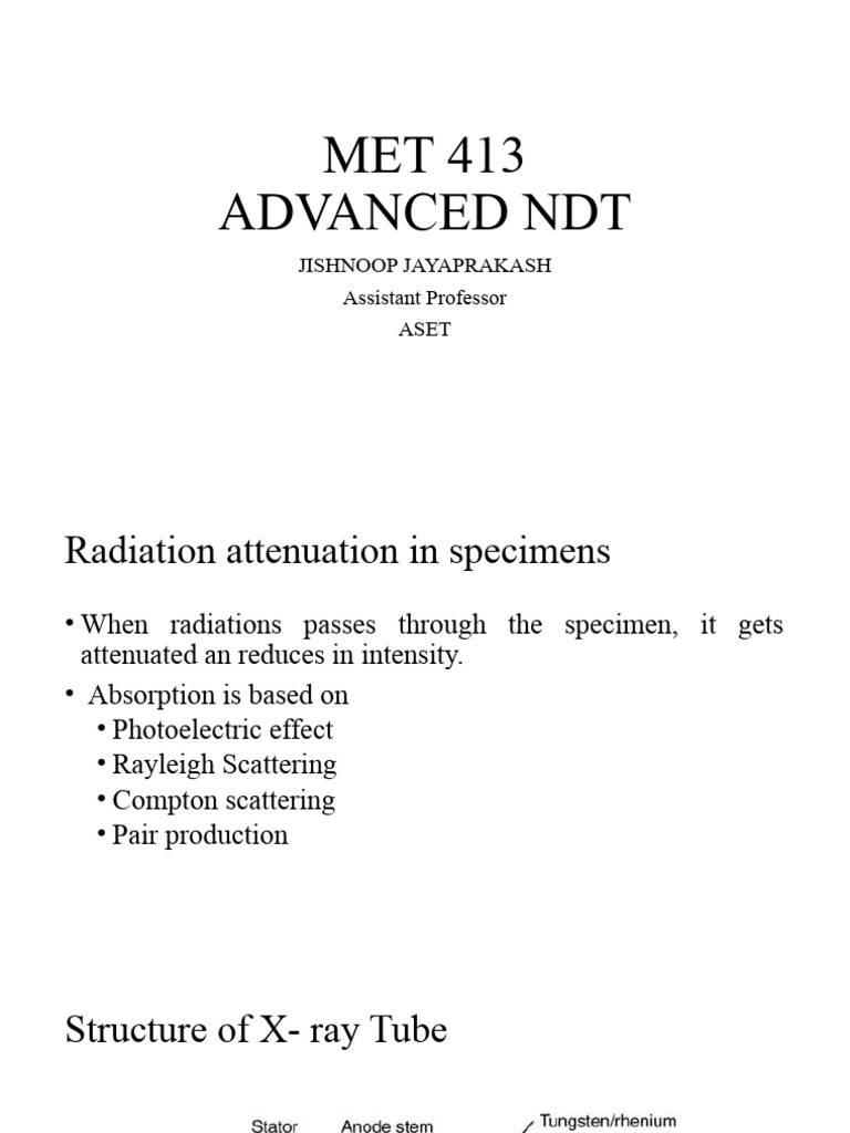 ANDT Module 3 | PDF | X Ray | Physical Sciences