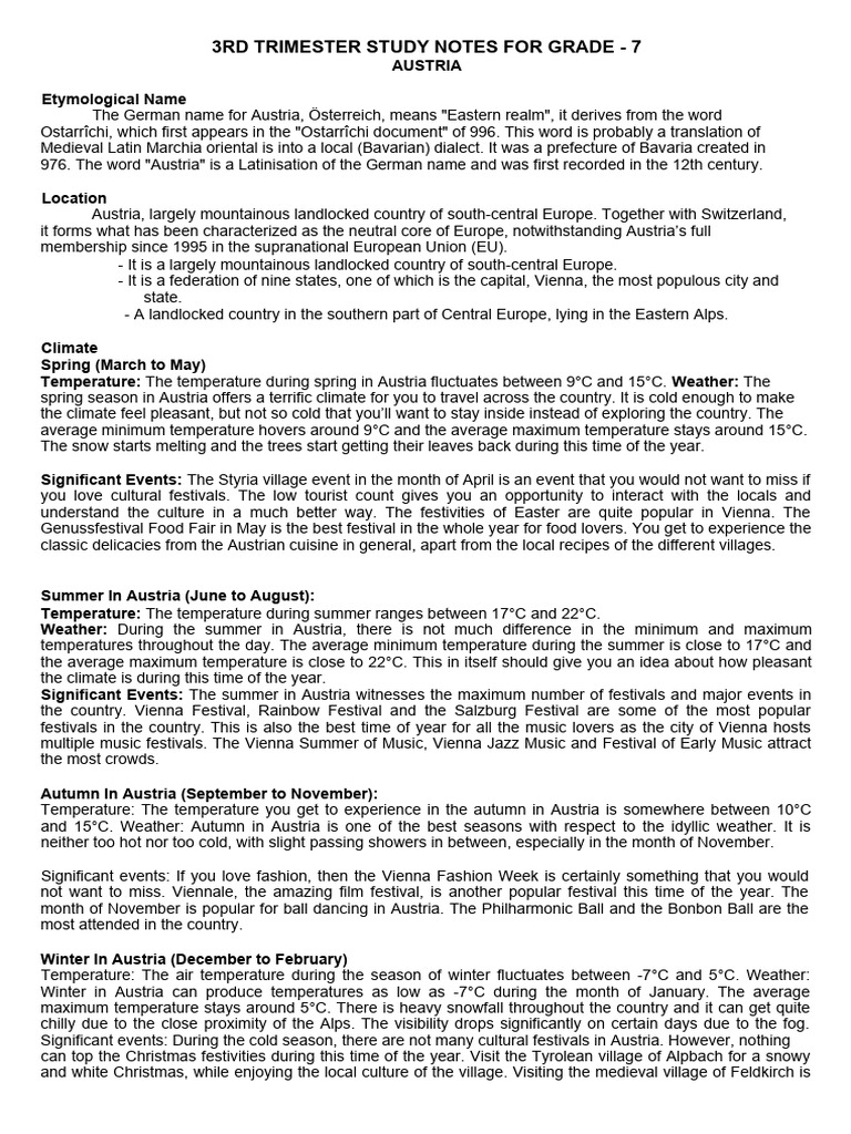 7 - 3rd Tri Notes Soc. Stud. | PDF | Ancient Greece | Austria