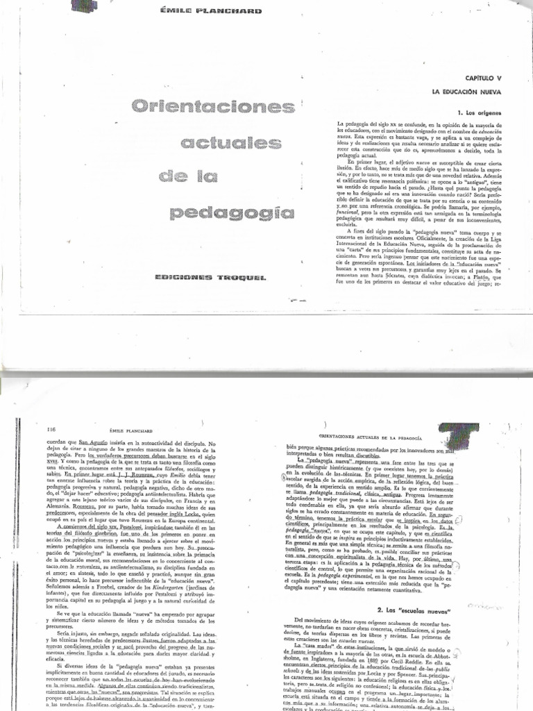 Planchard, E - Orientaciones Actuales de La Pedagogía | PDF