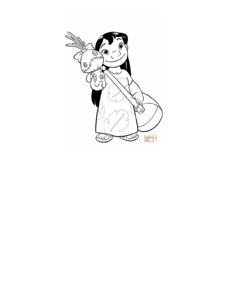 Dibujo de La Preciosa Lilo para Colorear - Dibujos para Colorear ...