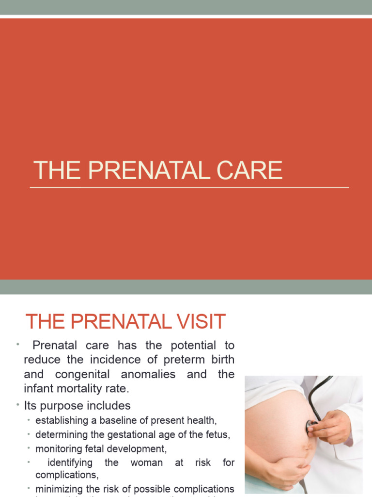 Lec 7 Prenatal Care | PDF | Pregnancy | Fetus