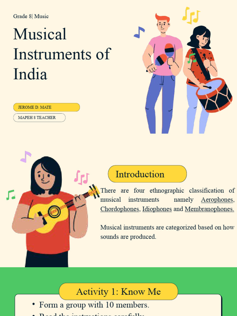Musical Instrument of India | PDF | Musical Instruments | String ...