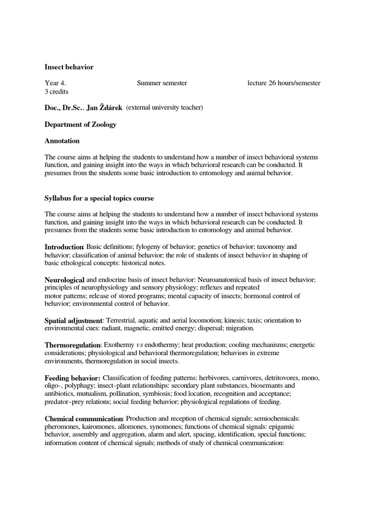 Insect Behavior | PDF | Eusociality | Insects