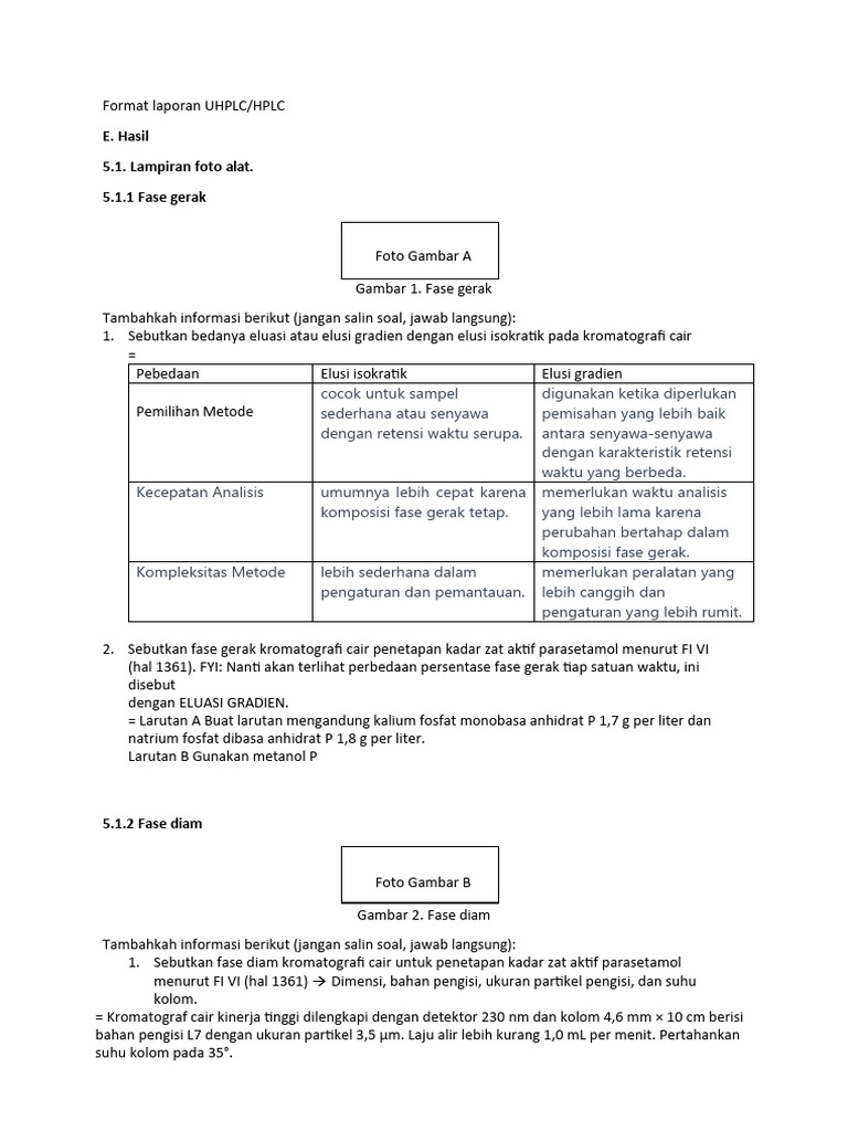 Format Laporan HPLC | PDF