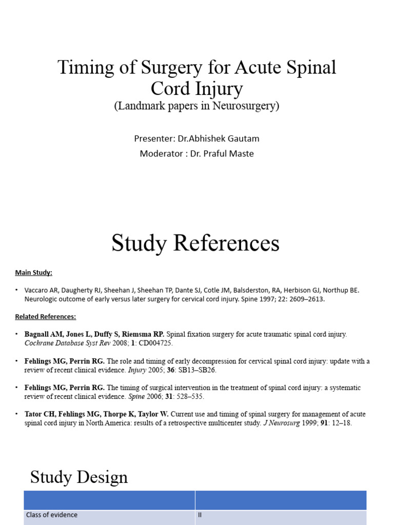 Presentation 1 | PDF | Surgery | Randomized Controlled Trial