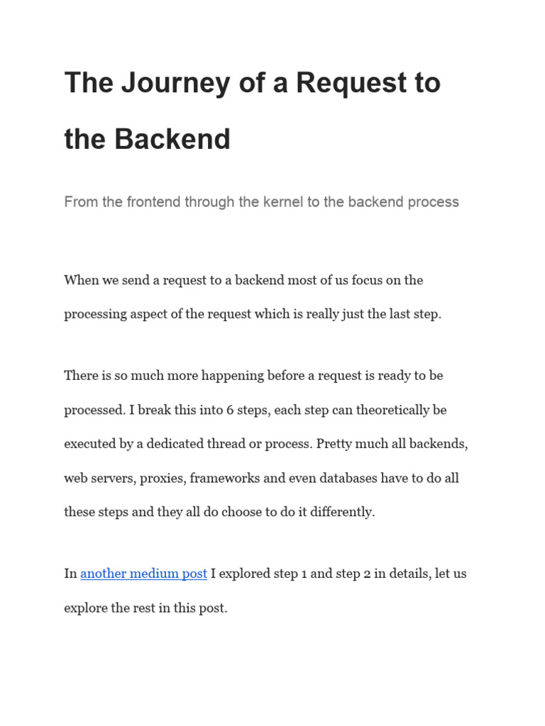 The+Journey+of+a+Request+to+the+Backend | PDF | Port (Computer ...