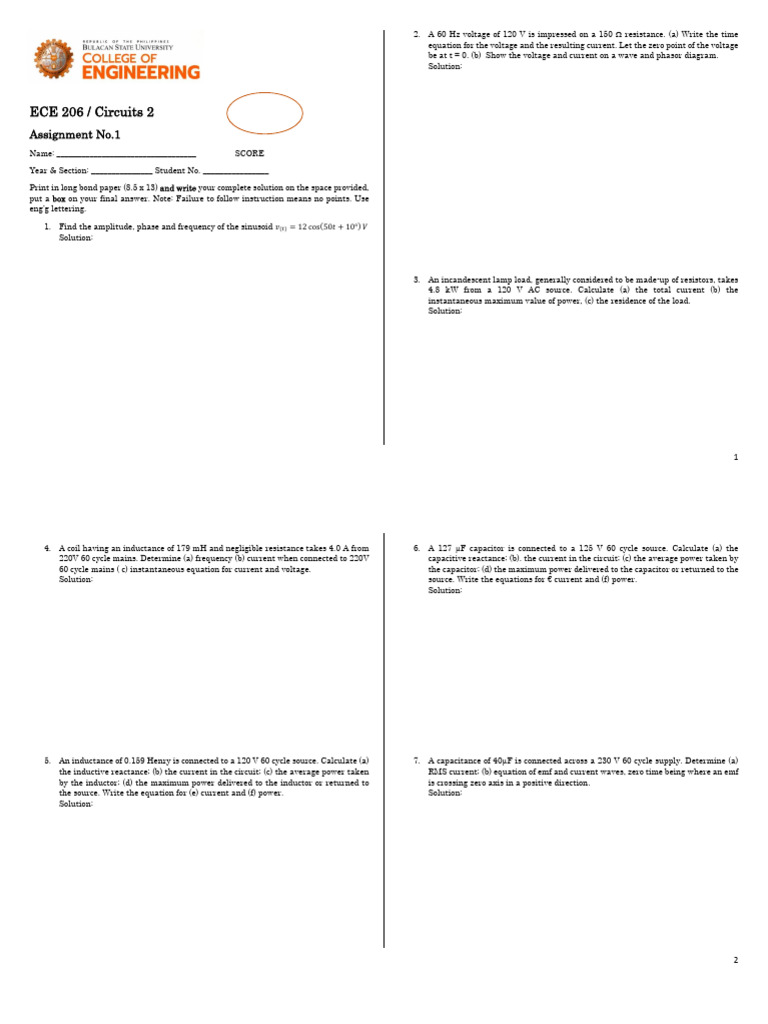 Assignment No. 1 | PDF