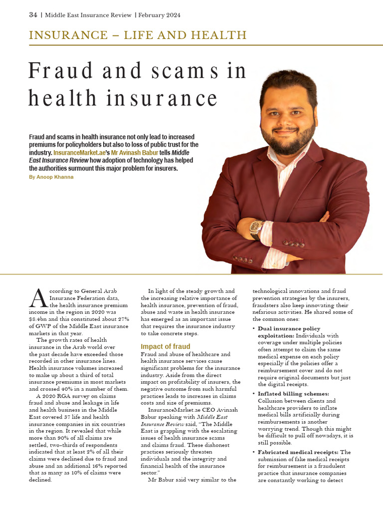 Fraud and Scams in Health Insurance | PDF