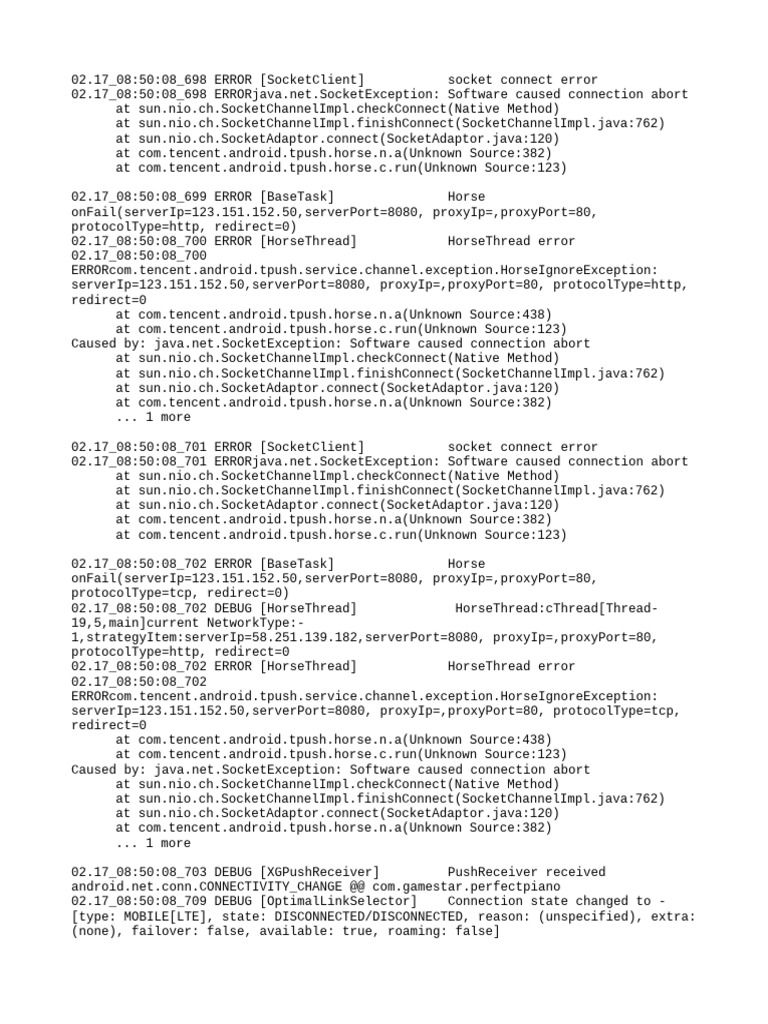 Log-20240217 0850 2 | PDF | Java (Programming Language) | Thread (Computing)