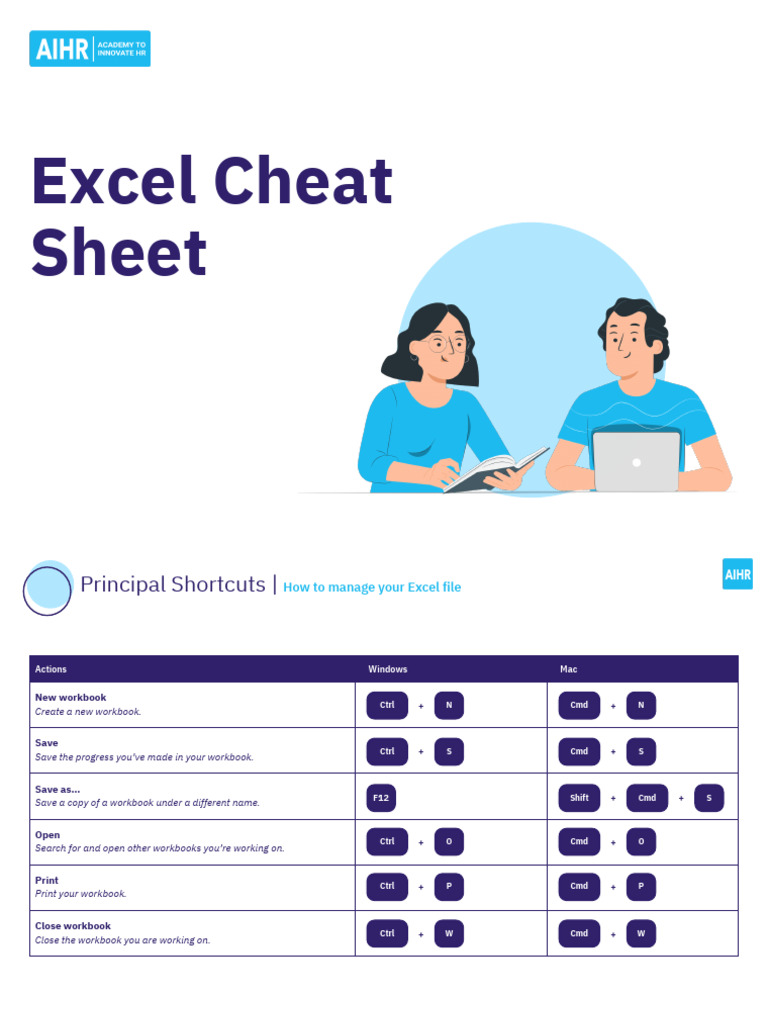 Excel Cheat Sheet | PDF | Microsoft Excel | Computer Architecture