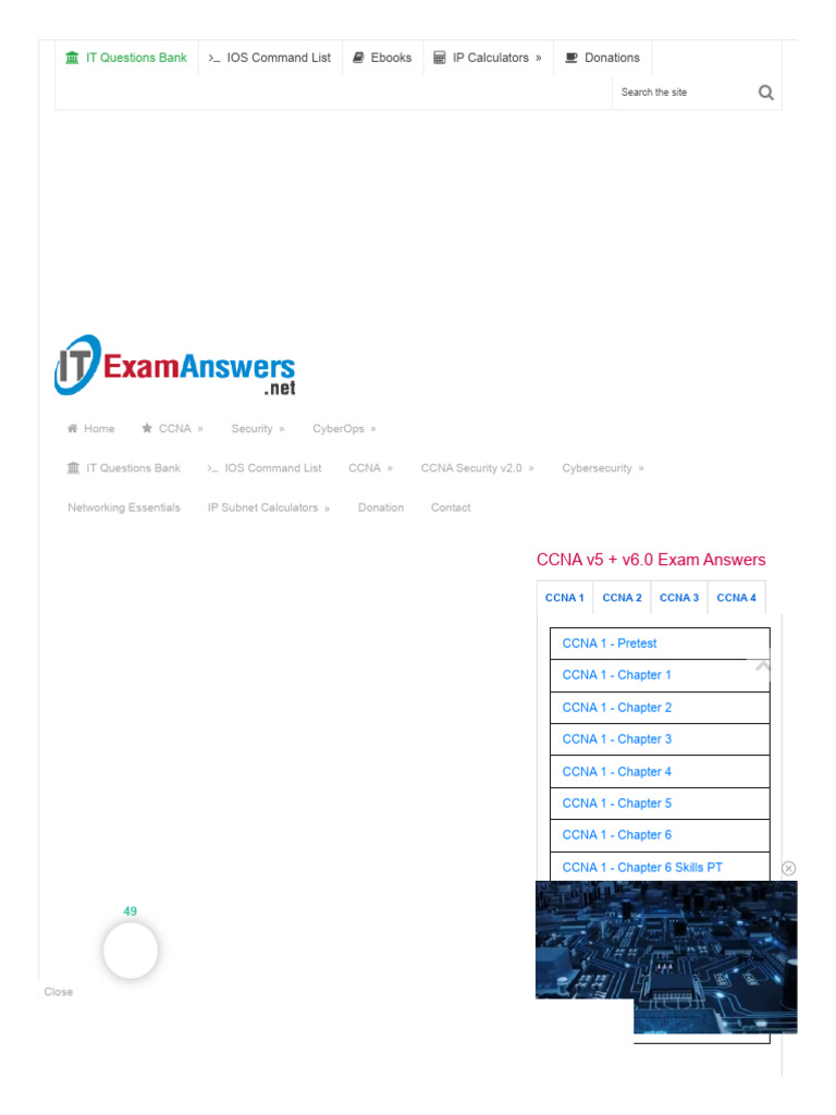 Network Defense (NetDef) Course Final Exam Answers | PDF | Radius | Computer Network
