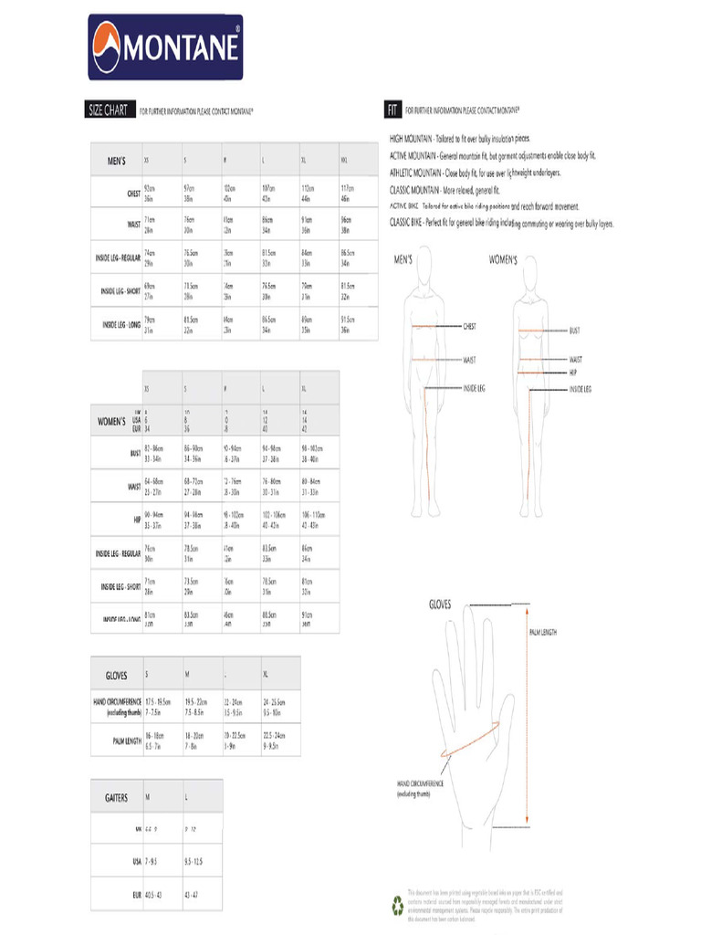 Eng Montane Size All | PDF