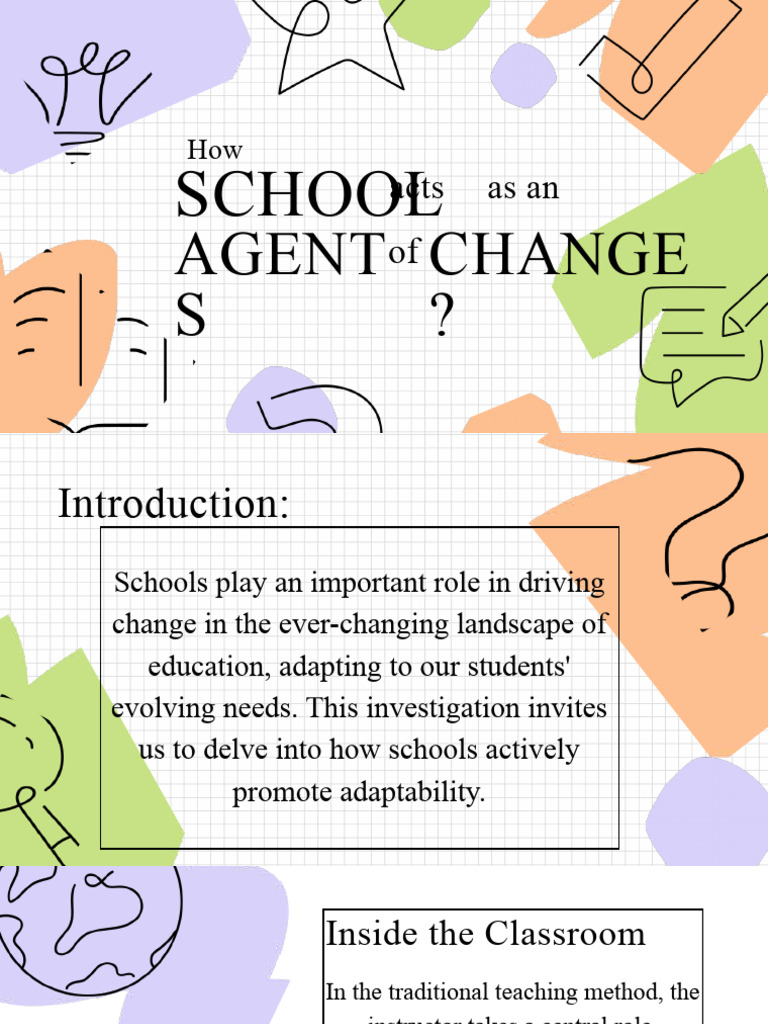 Educ School As An Agent of Change | PDF | Learning | Experience