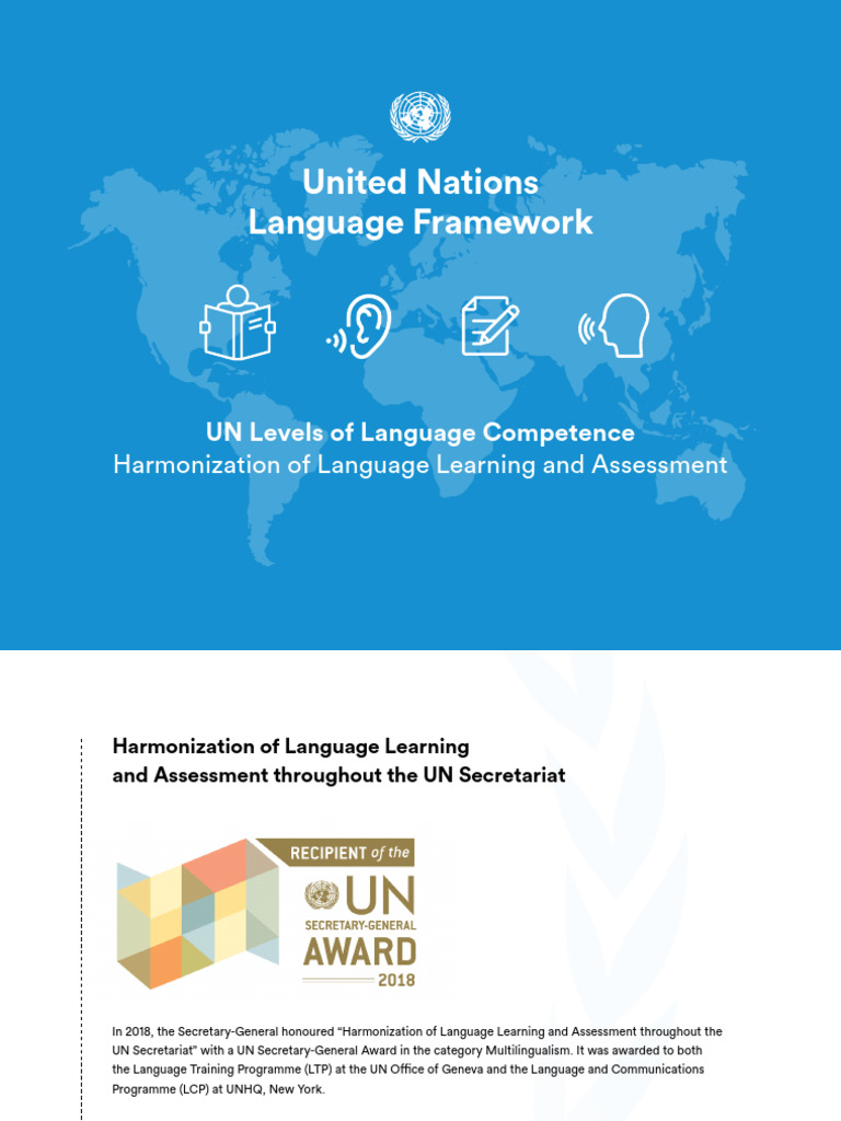UN Language Framework UN Levels of Language Competence - 0 | PDF ...