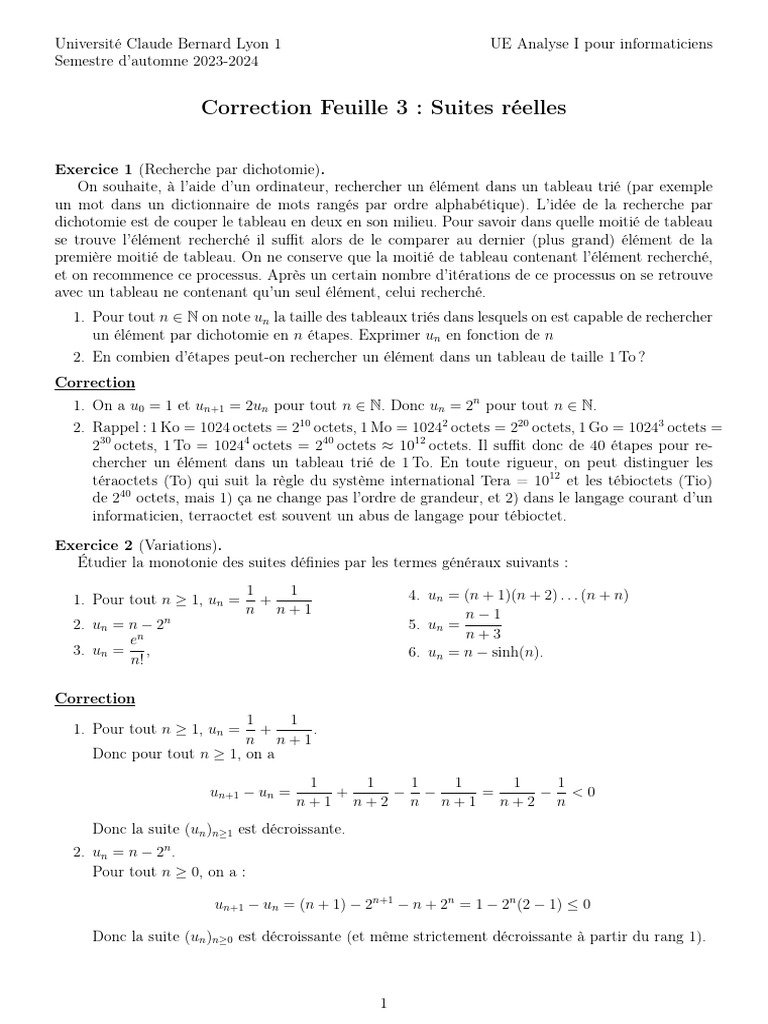 td3 Analyse1 Info Correction | PDF