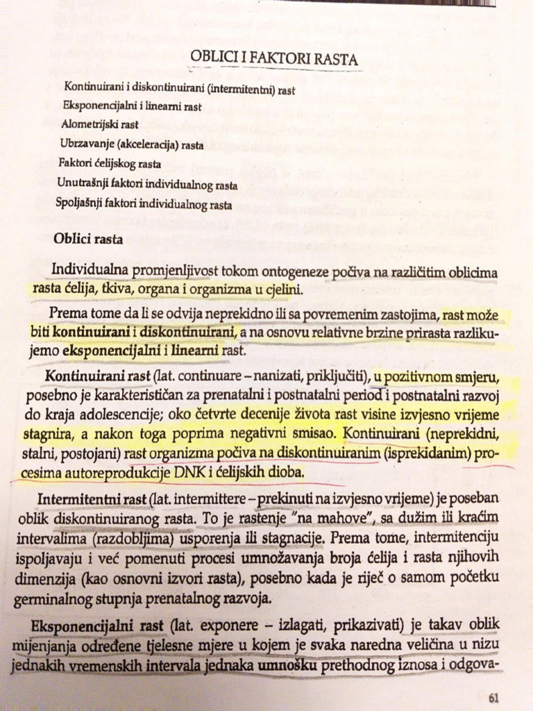 Oblici I Faktori Rasta | PDF