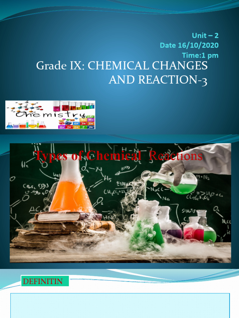 IXth Unit - 2 - Chemical Changes and Reaction | PDF