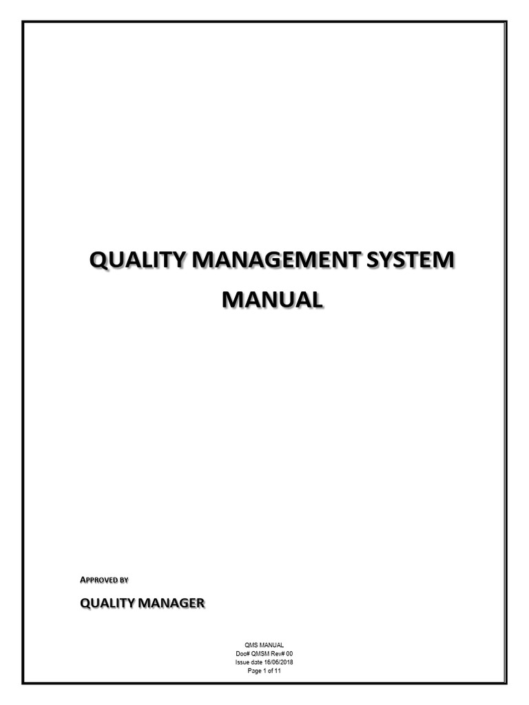 Quality Manual | PDF