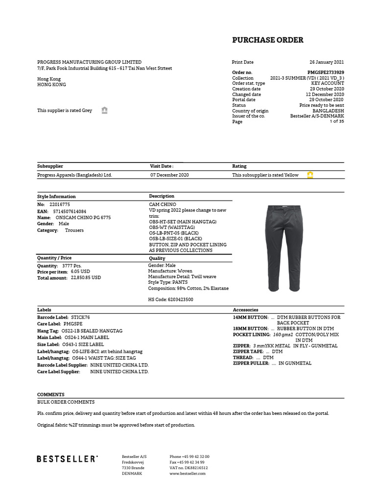 Purchase Order | PDF