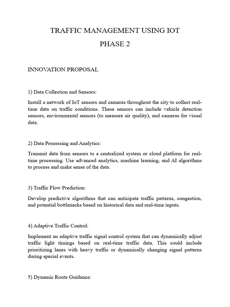 Traffic Management Using Iot Phase2 Pdf