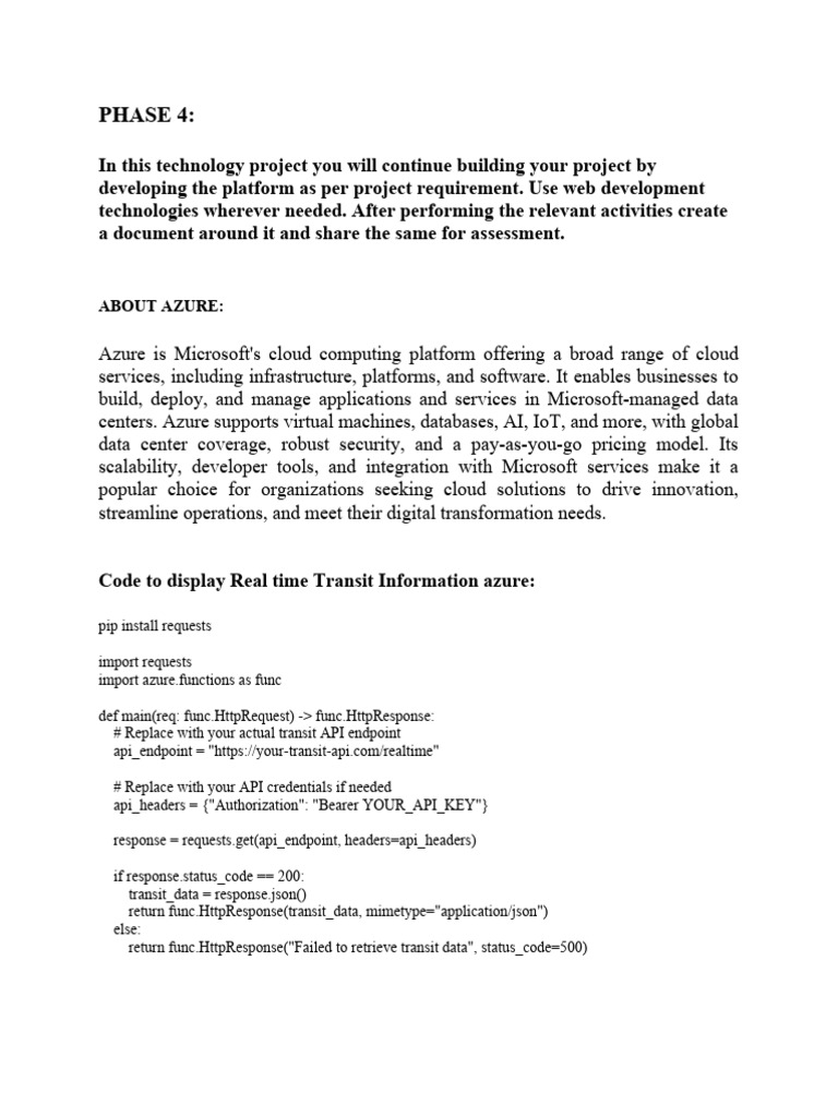 IOT Phase4 | PDF | Microsoft Azure | Cloud Computing