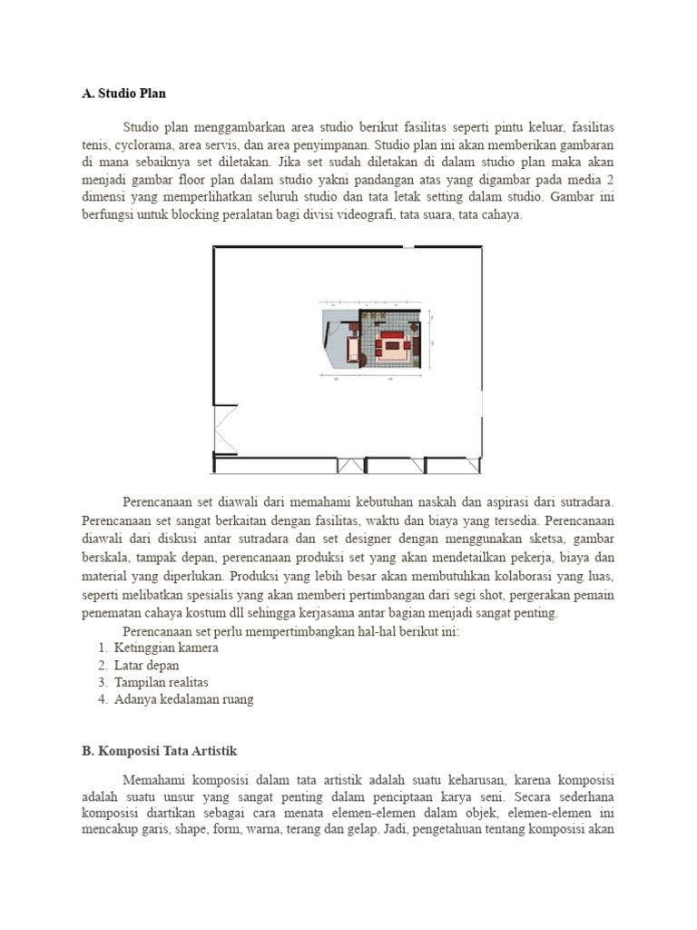 3.5 Dan 3.6 Studio Plan Dan Teknik Kerja TA | PDF | Karier ...