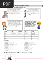 Chef Reading Comprehension | PDF | Cooking, Food & Wine