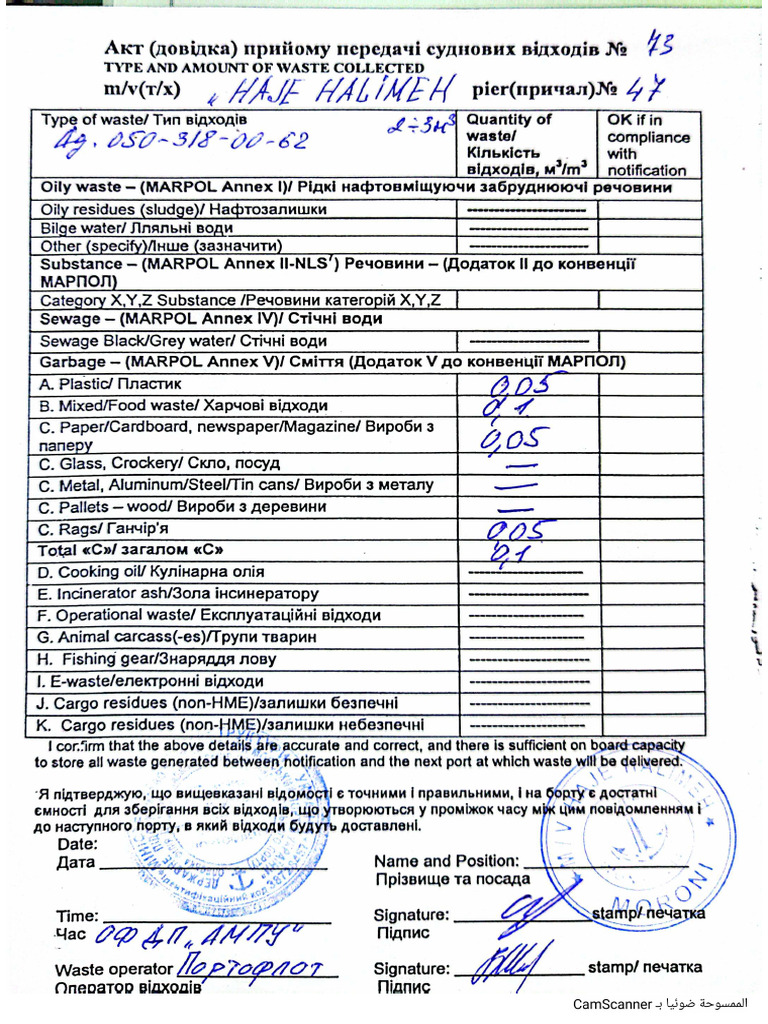 Garbage Delivery Receipt | PDF