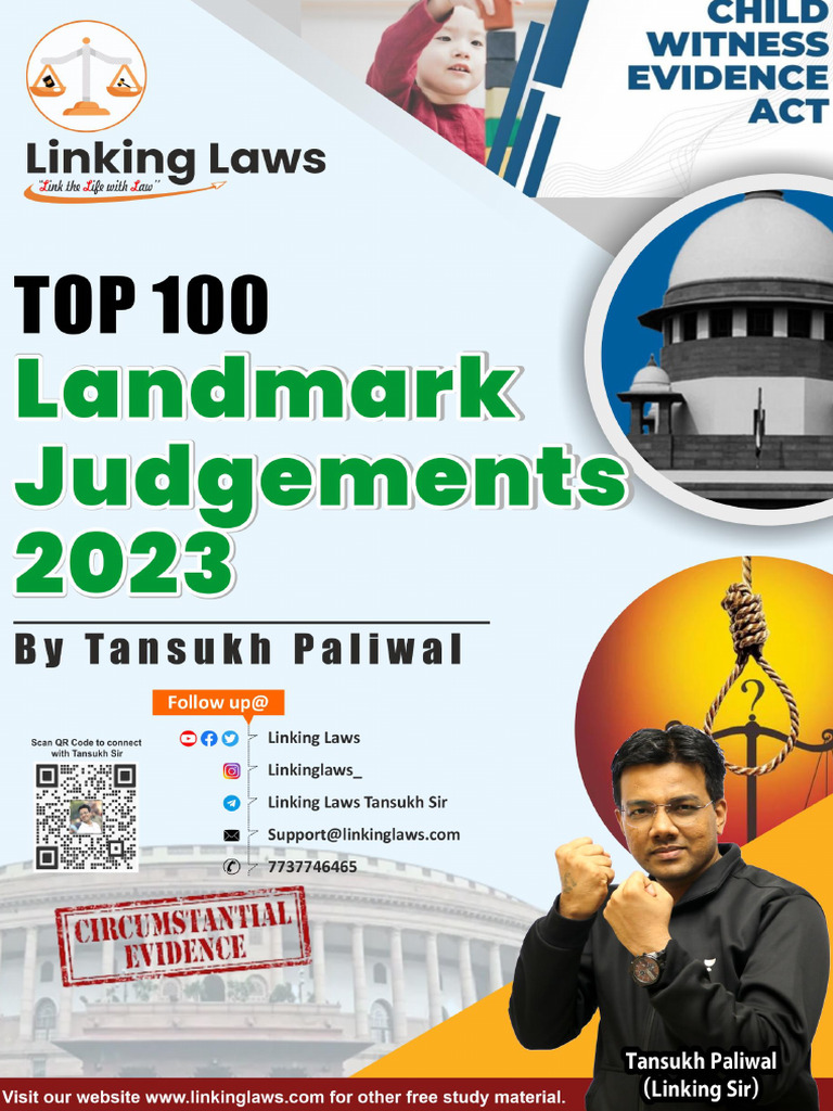 Top 100 Landmark Judgement - 2023 | PDF