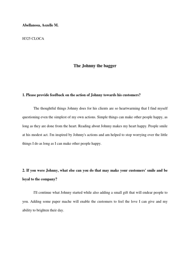 Abellanosa_Johnny the Bagger | PDF