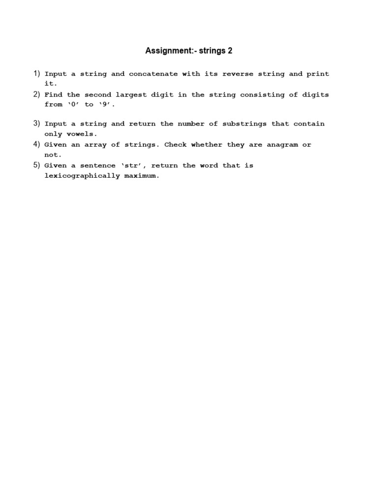 Strings - Assignment 02 - (PW Skills (Decode) | PDF | Language Arts & Discipline