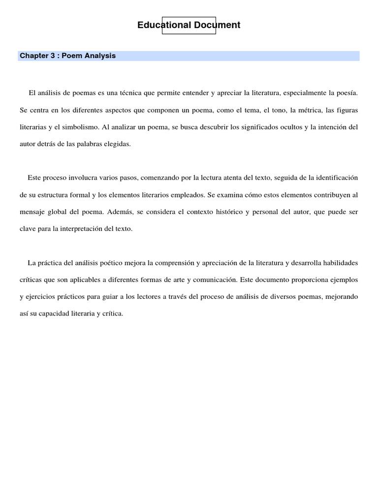 Analisis de Poemas | PDF